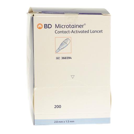 BD MICROTAINER lancettes cont 1.5x2mm bleu 200 pezzi | abilis.ch